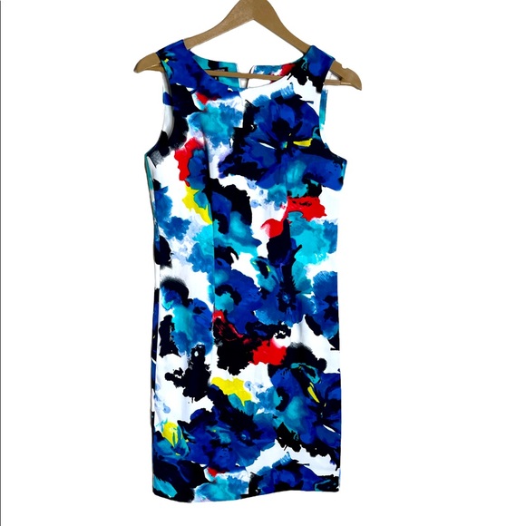Mario Serrani | Dresses | Mario Serrani Italy Watercolor Floral Sheath ...